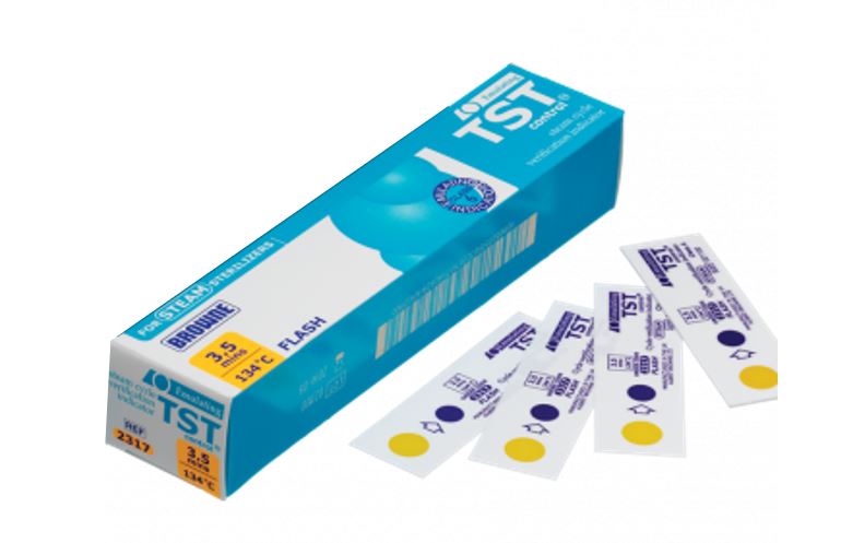 Browne TST Control Indicator Test Strips 134C 3.5min FLASH Pkt 200 ...
