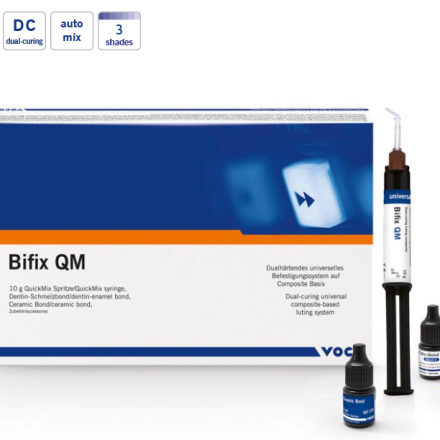Voco BiFix QM Dual Cure Resin Adhesive Cement Syringe Universal 10g ...